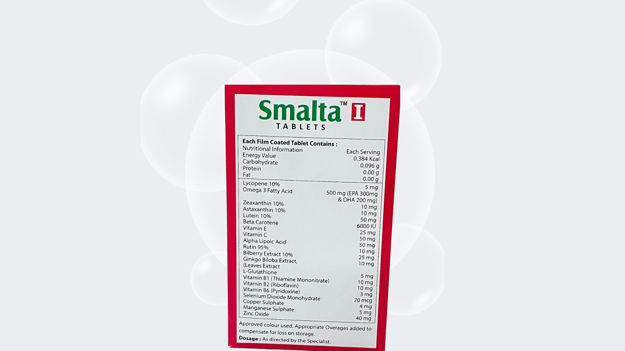 Smalta I Tablets - Clinic Eximus